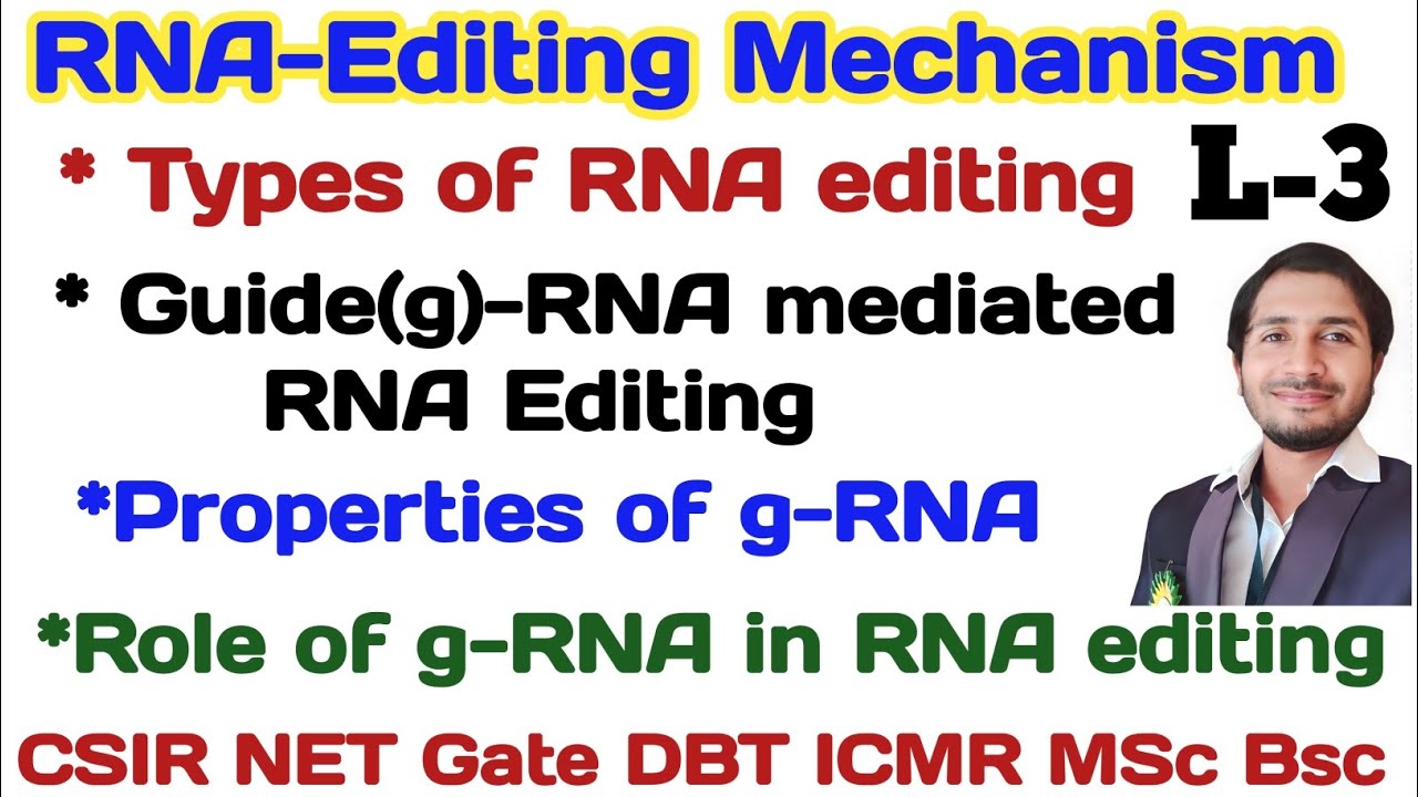 RNA Editing in Eukaryotes-L-3- Guide-RNA mediated RNA Editing# csir net ...