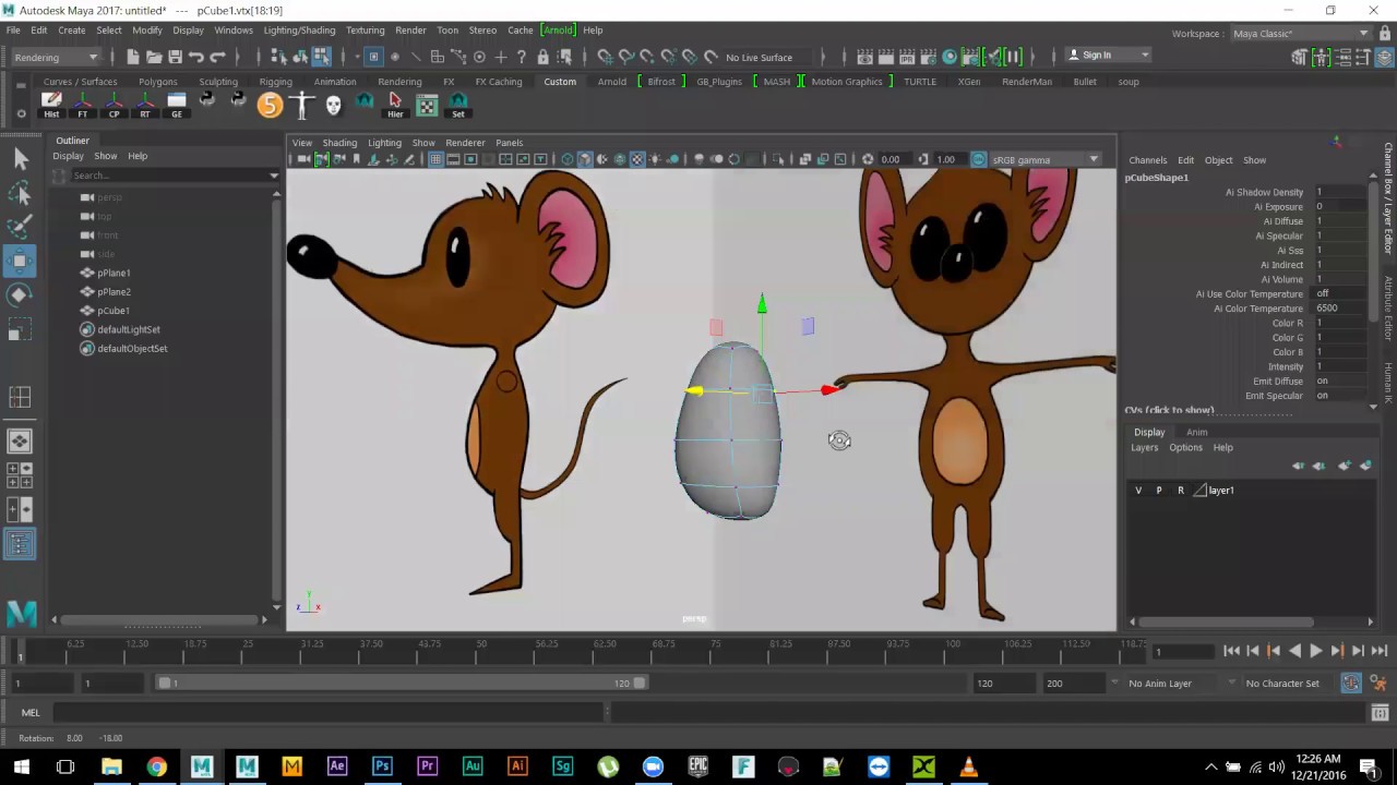 maya model mouse - YouTube