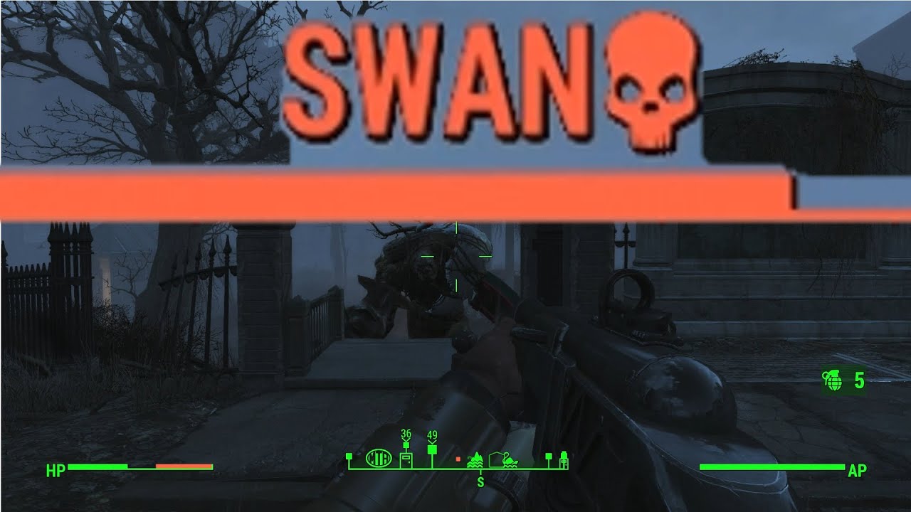 Fallout 4 - Swan Pond - Unique Behemoth - Furious Power Fist - YouTube