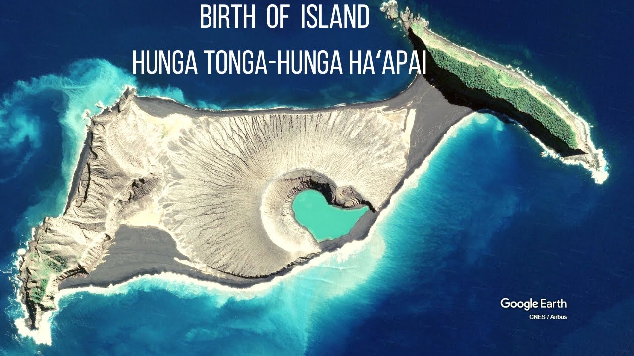 Birth Of Hunga Tonga-Hunga Haʻapai Island Google earth Studio - YouTube