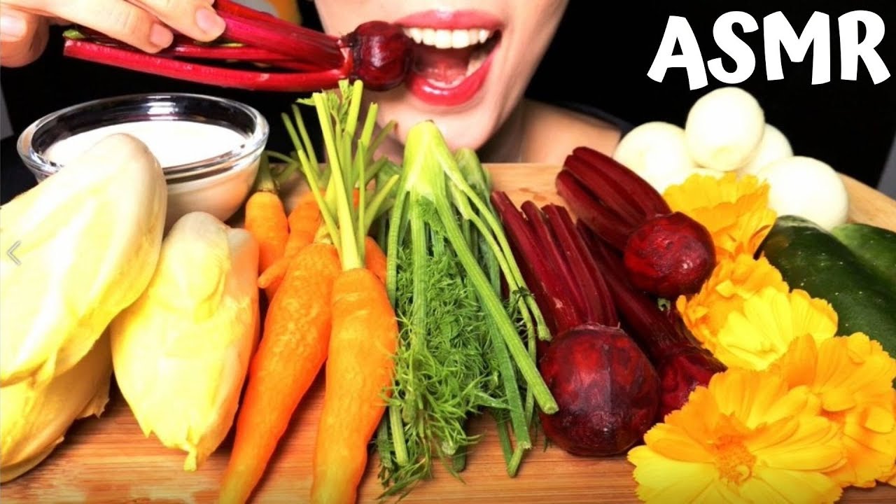 ASMR Veggie Platter Eating Sound (part 6) 야채 먹방 리얼사운드 - YouTube