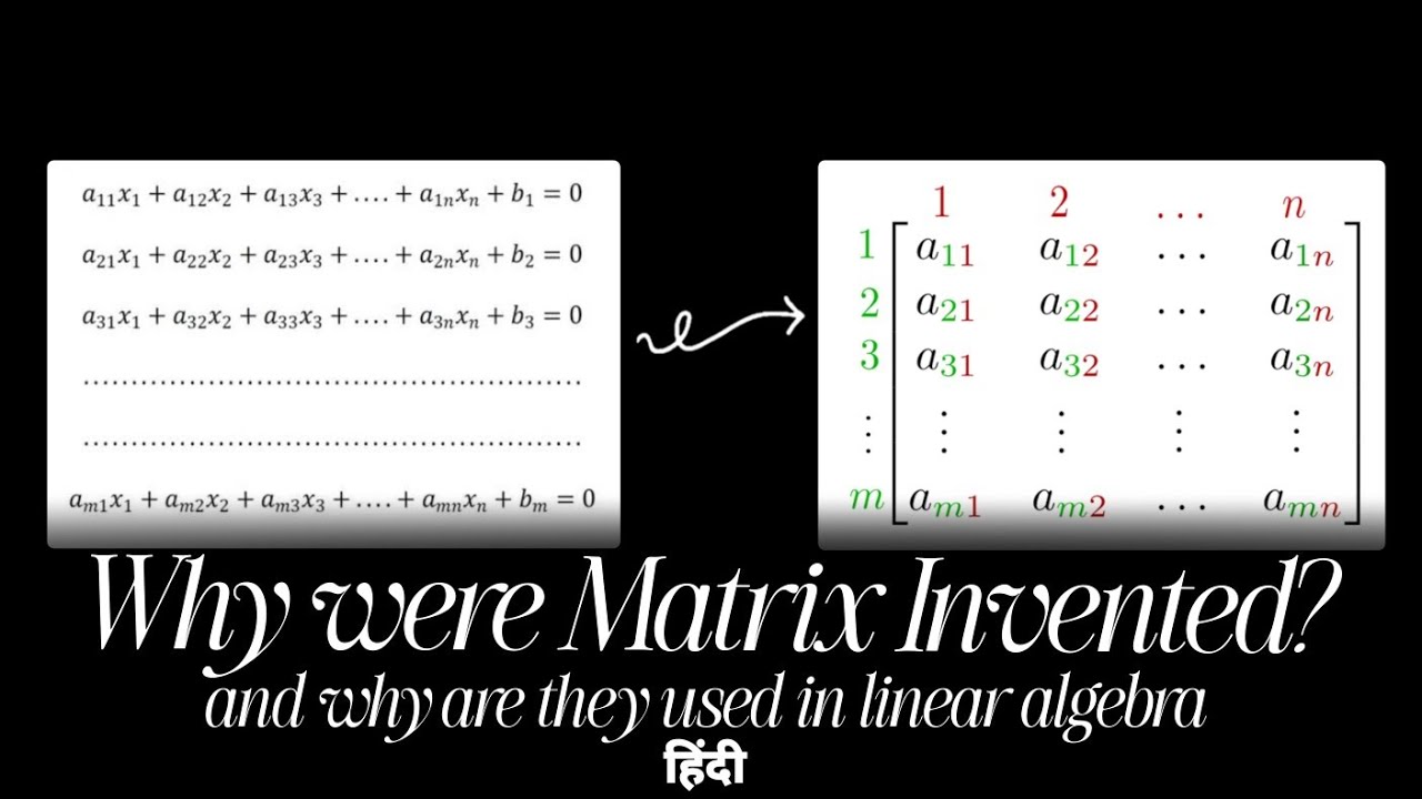 Why were Matrix Invented? Linear Algebra - YouTube