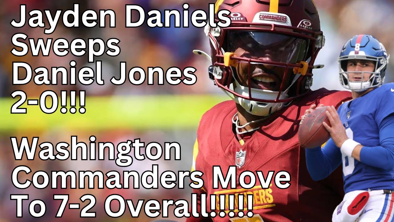 Jayden Daniels Sweeps Daniel Jones 2-0!!! Washington Commanders Move To ...