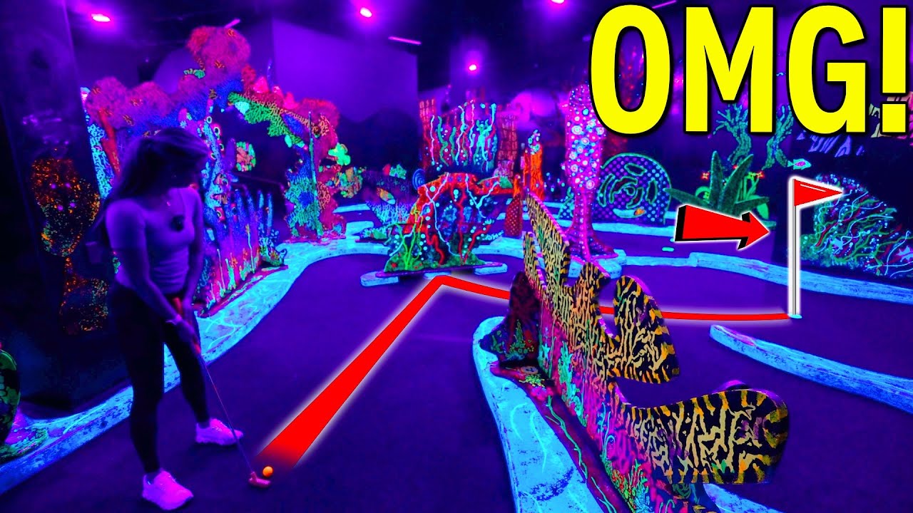 One of the BEST Blacklight Mini Golf Courses! - YouTube