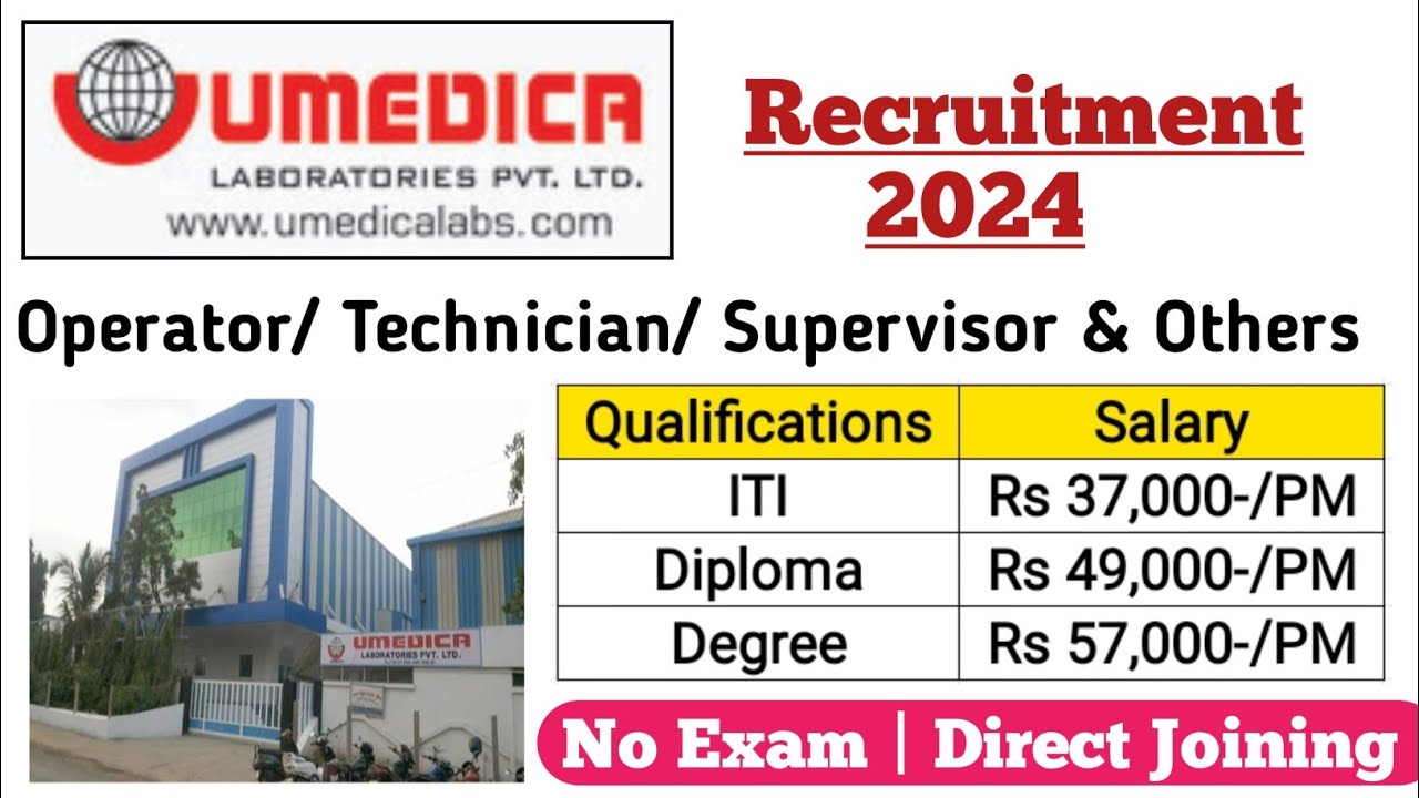 Umedica Laboratories Recruitment 2024 | Operator, Technician ...