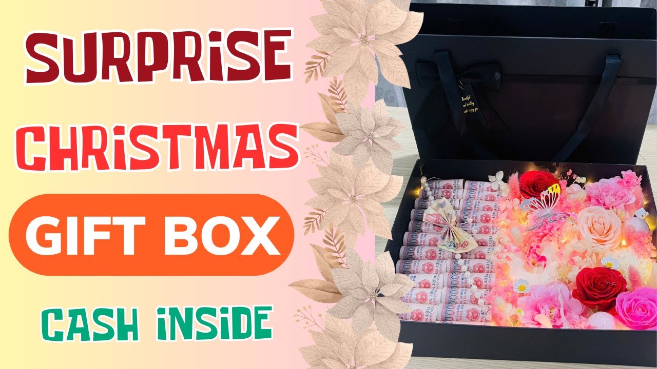 CREATE a SURPRISE Christmas Gift Box with CASH Inside! - YouTube