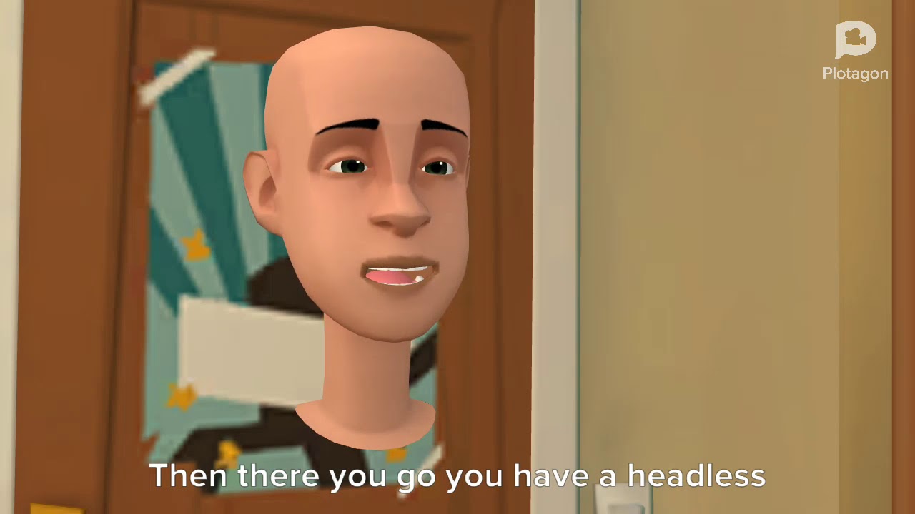 How to do the headless glitch in plotagon - YouTube