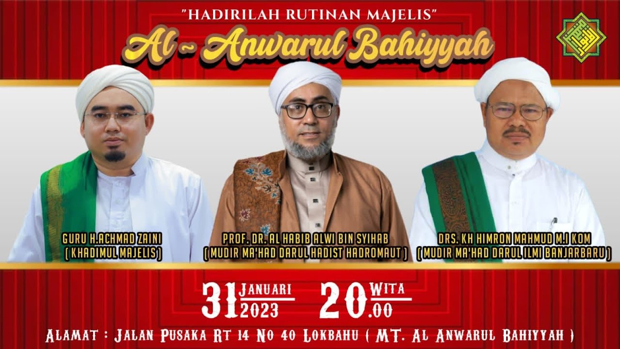 🔴Live Maulid Dan Pengajian Rutin Selasa (Malam Rabu) 31 Januari 2023. MTAB - YouTube