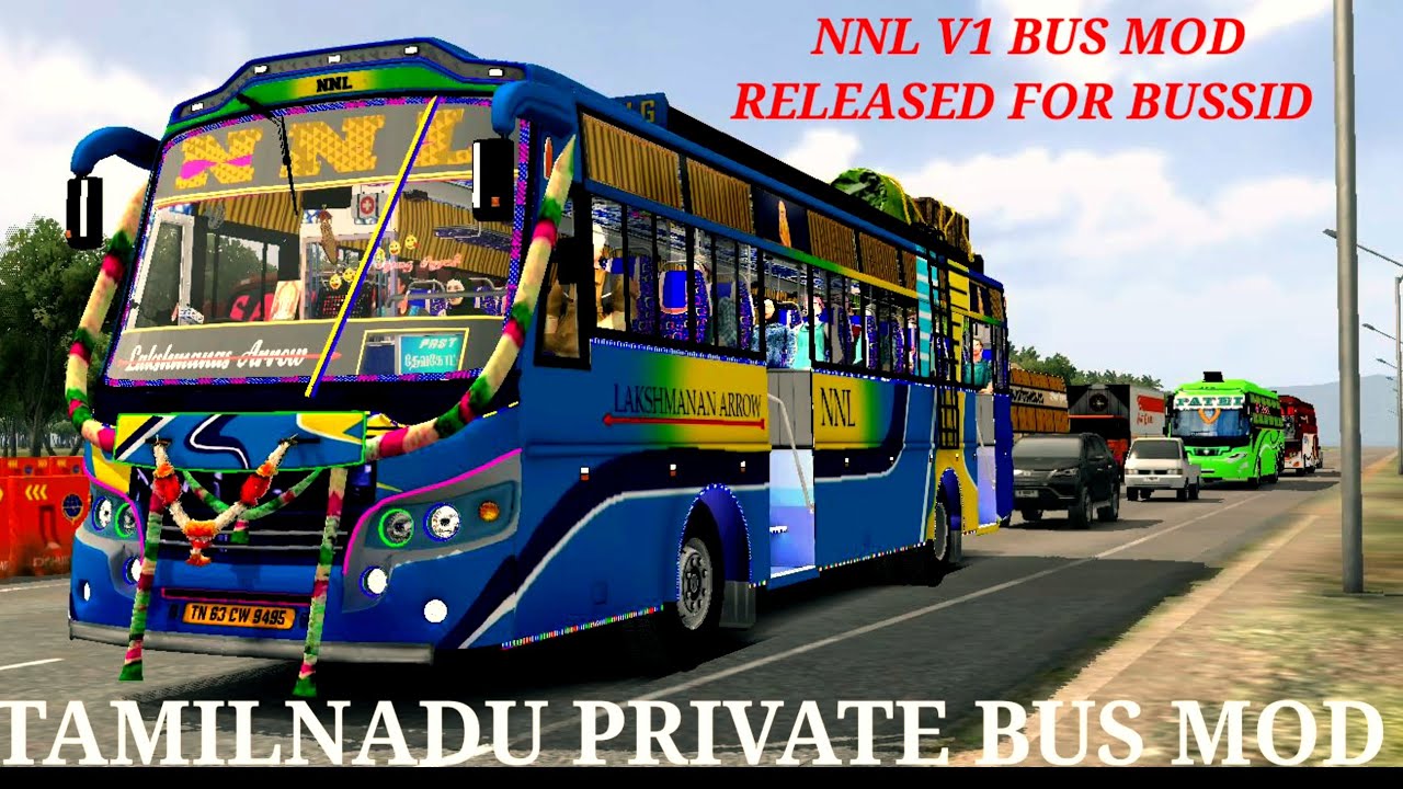 NNL V1 BUS MOD RELEASED FOR BUSSID || TAMILNADU PRIVATE BUS MOD - YouTube