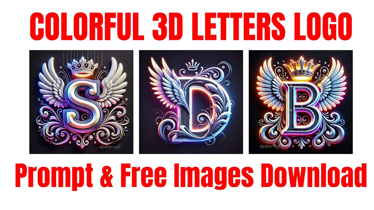 Tutorial: Colorful 3D Logo Letters | A-Z Letters free Download and ...