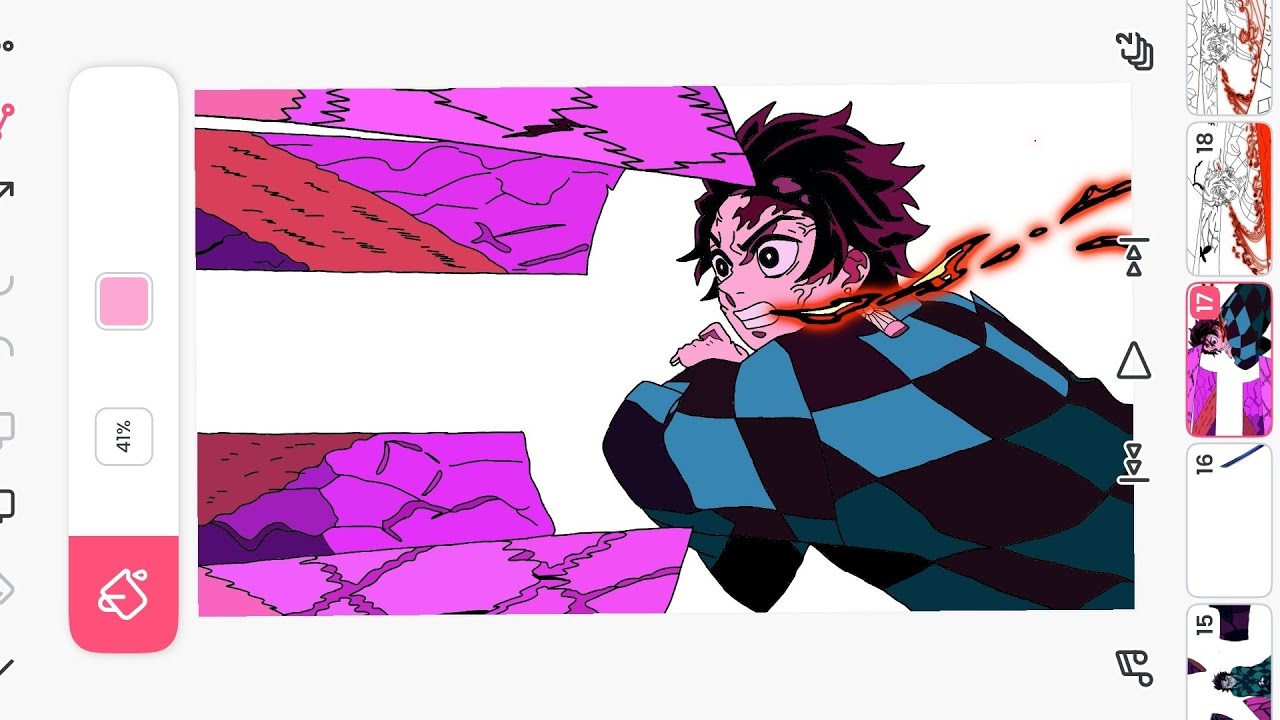 Tanjiro’s Fire Breathing Style Animation | Epic Demon Slayer 2D ...