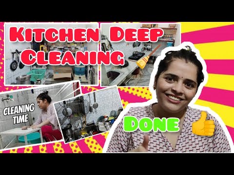 How To Do Indian Kitchen Deep Cleaning || Diwali Cleaning || Diwali Ki ...