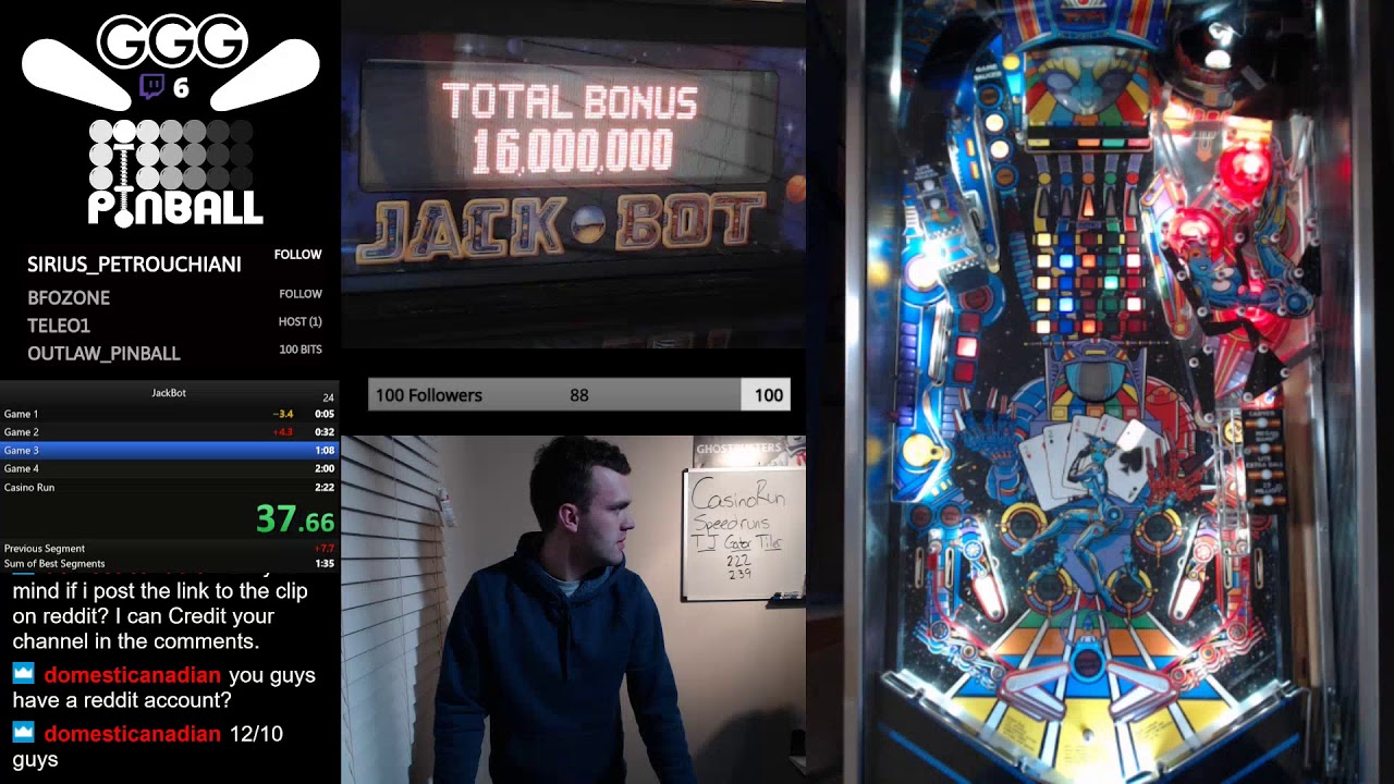 Word Record Jackbot Pinball Casino Run Speedrun - YouTube