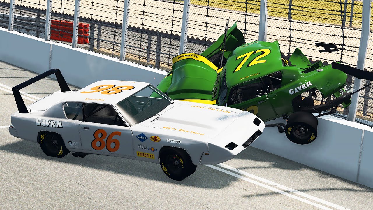 Racing Catchfence Crashes #2 | BeamNG Drive - YouTube