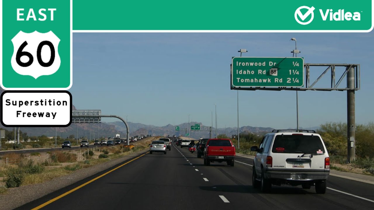 U.S. Route 60 (East) (Superstition Fwy) - YouTube