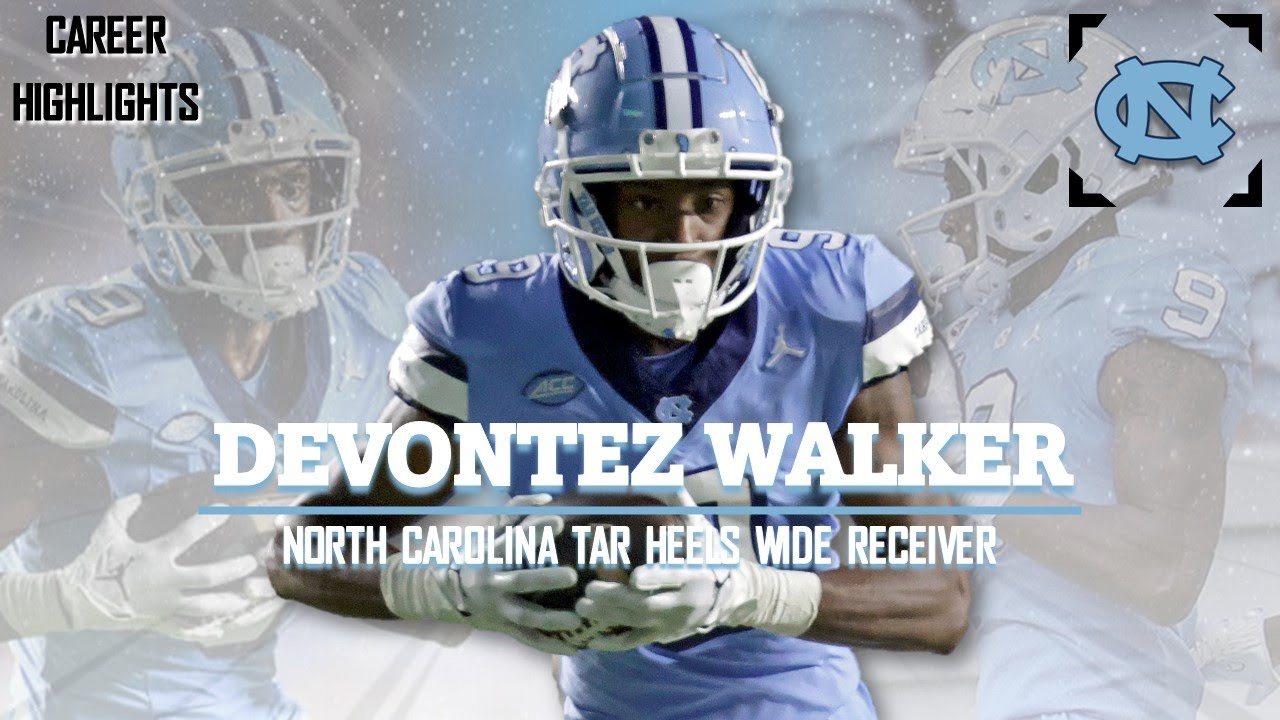 Devontez Walker | 𝟡 | North Carolina Tar Heels WR - YouTube