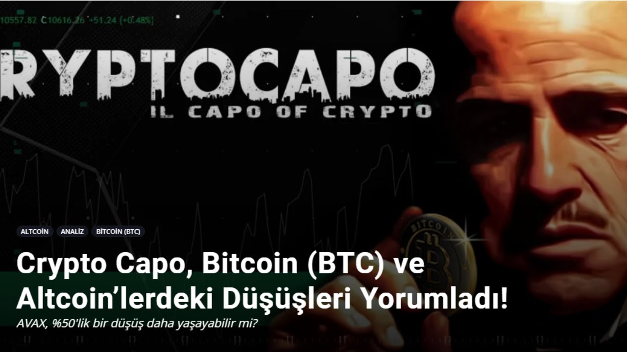 Crypto Capo, Bitcoin (BTC) ve Altcoin’lerdeki Düşüşleri Yorumladı ...