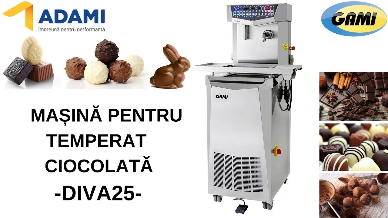 Gami Diva 25 - Mașină temperat ciocolată - YouTube
