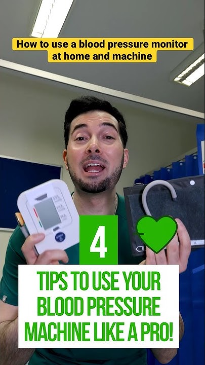 How to use a blood pressure monitor at home and machine - YouTube