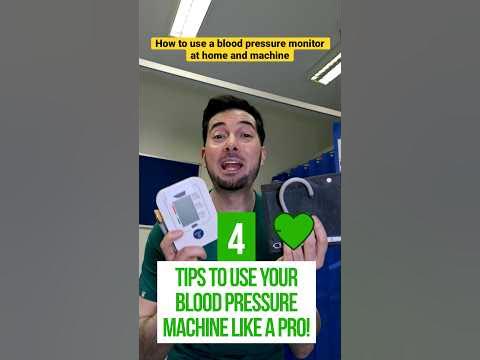 How to use a blood pressure monitor at home and machine - YouTube