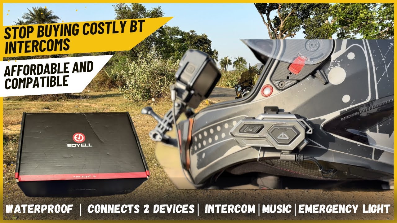 Honest Review: EDYELL Bluetooth Intercom 😱 | Helmet Bluetooth problem solved ☑️ - YouTube