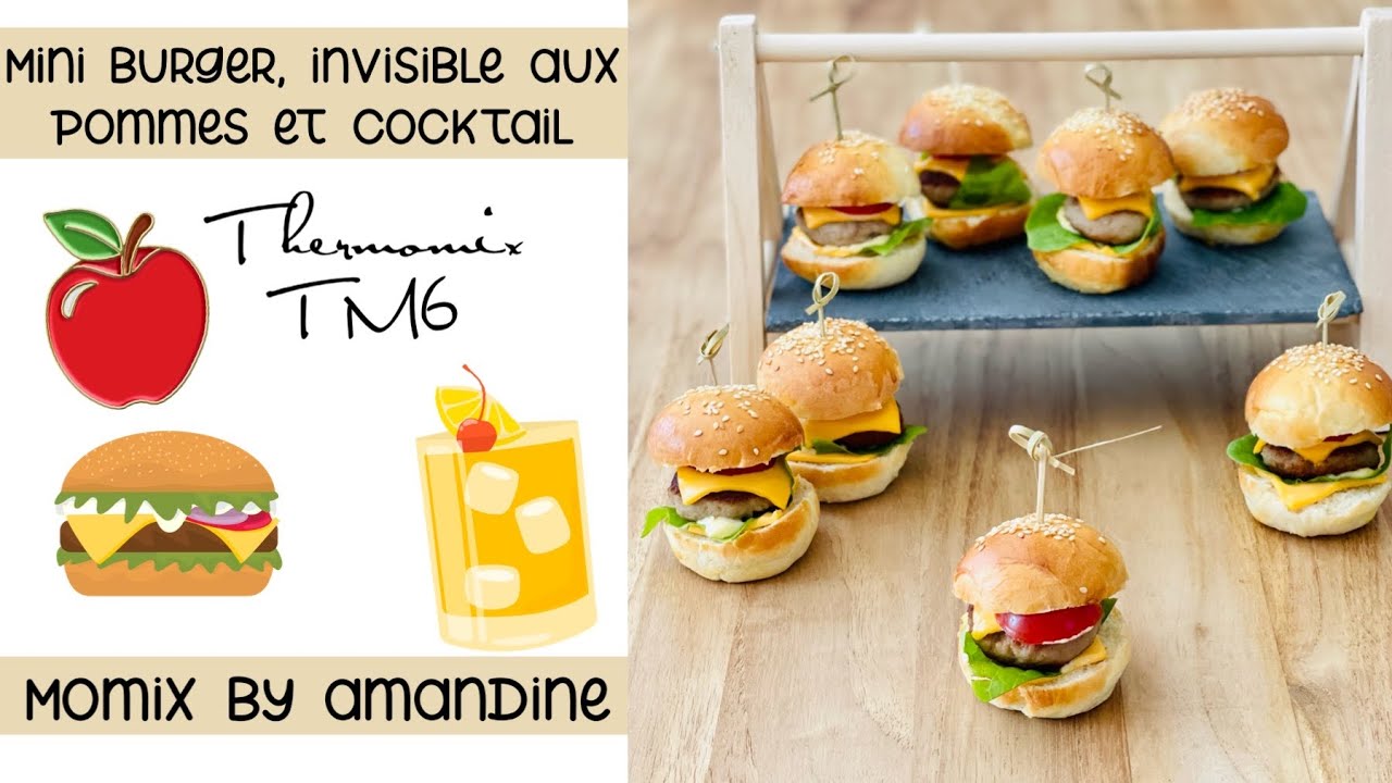 Live Thermomix / Mini Burger, invisible aux pommes et cocktail bora ...