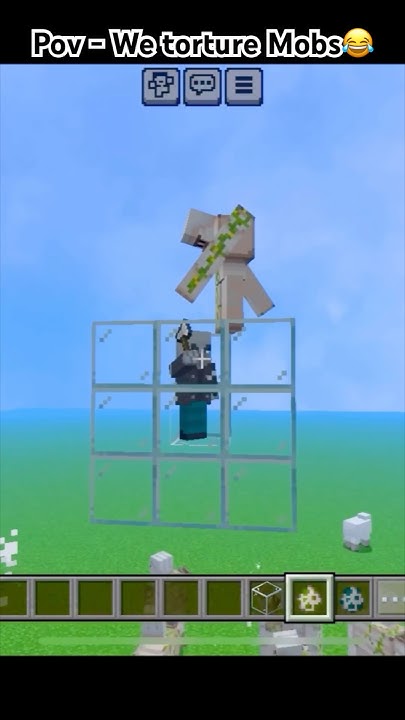 Minecraft but we torture mobs😂 #minecraft #shorts - YouTube