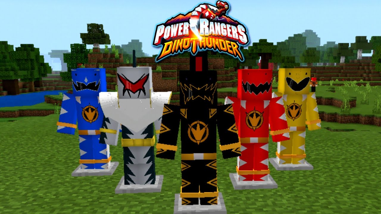 SAIU!! MELHOR ADDON/MOD DO POWER RANGERS DINO TROVÃO PARA MINECRAFT PE ...