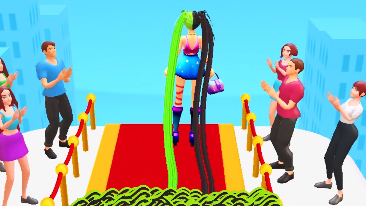 HAIR CHALLENGE game BEST PRO LEVELS 🌈💇‍♀️💚 Gameplay All Levels ...