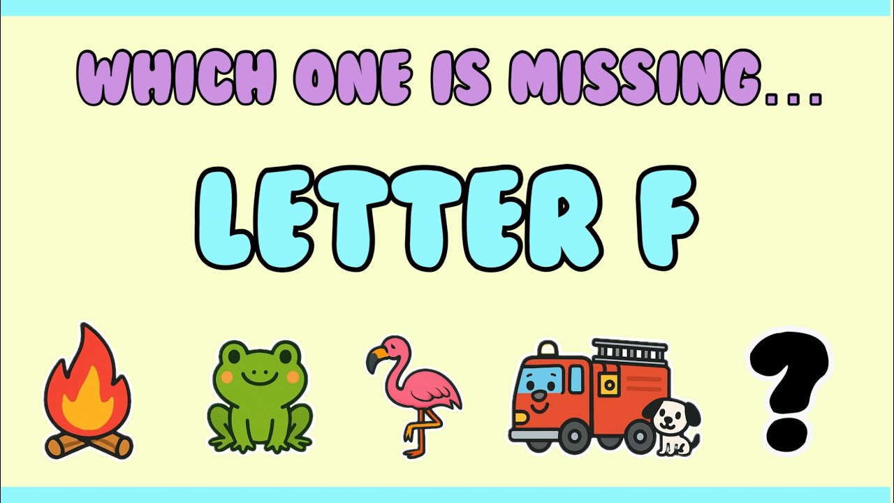 Which One is Missing? Phonics Quiz Game - Letter F - YouTube