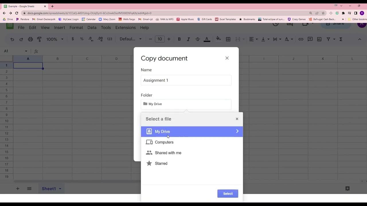 Google: Copy Template & Share - YouTube
