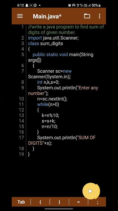 Java Program to Find the Sum of Digits OF GIVEN NUMBER| Quick Tech Point Tutorial - YouTube