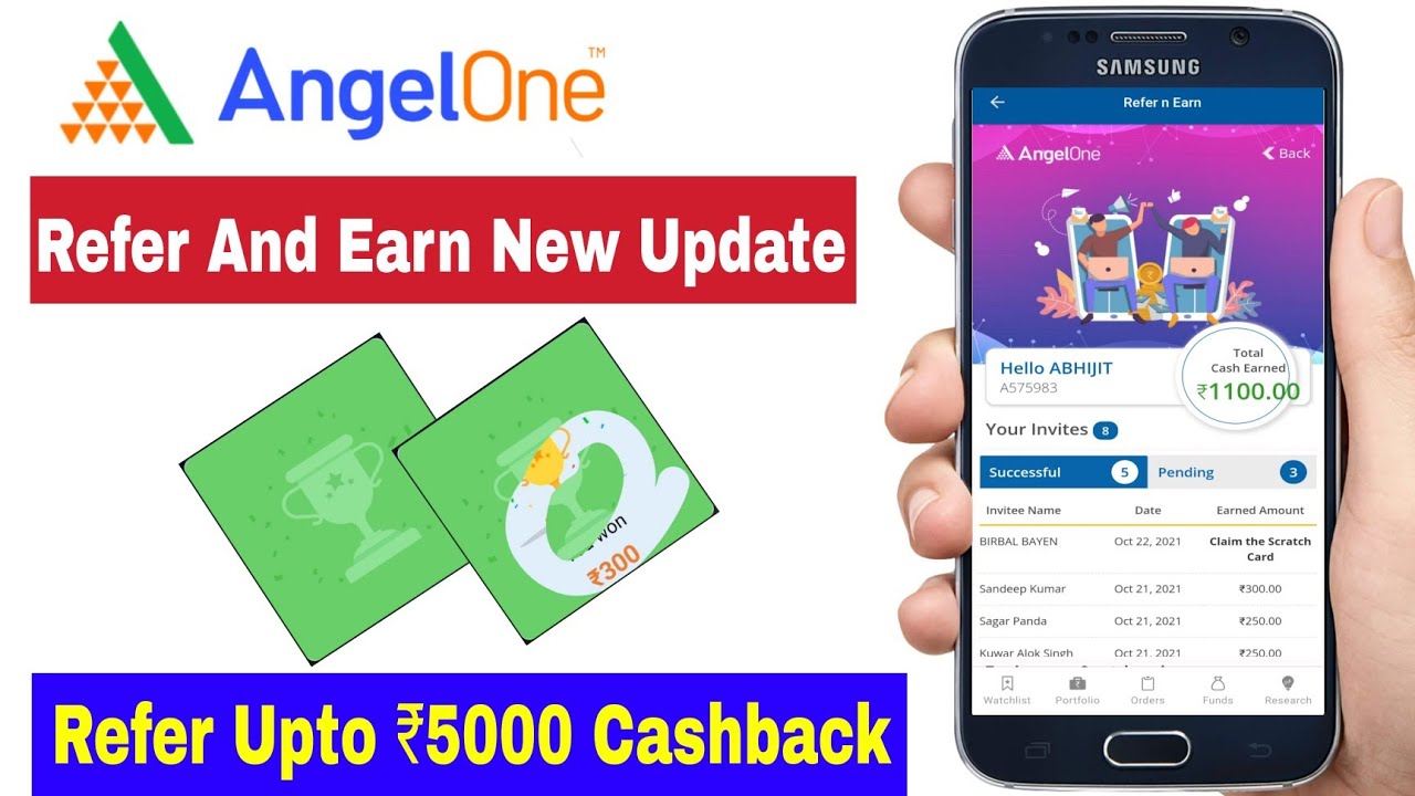 Angel One Refer And Earn Upto ₹5000 Cashback | Angel One New Scratch ...