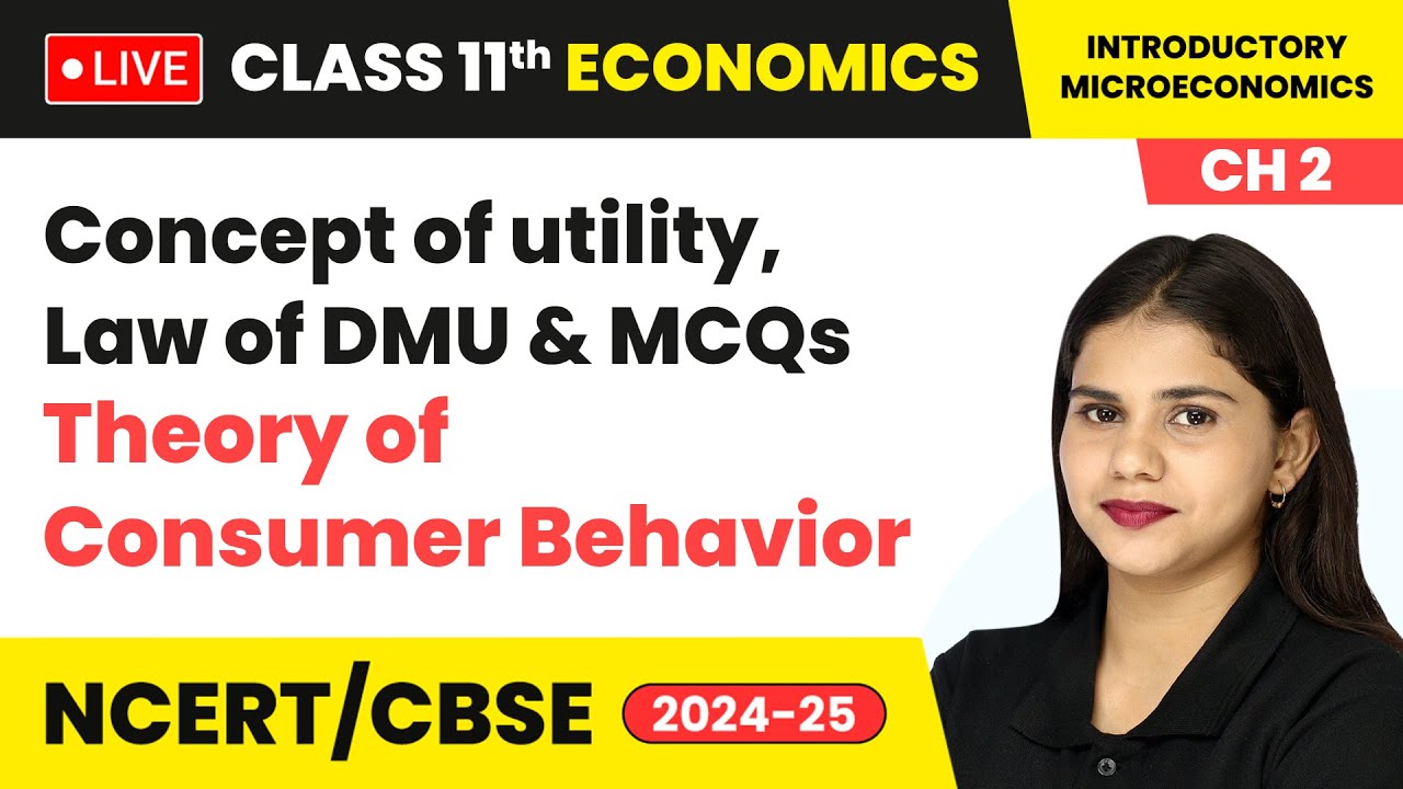 Concept of utility, Law of DMU & MCQS - Theory of Consumer Behavior ...