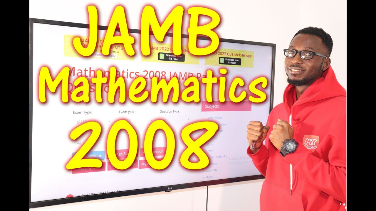 JAMB CBT Mathematics 2008 Past Questions 1 - 17 - YouTube
