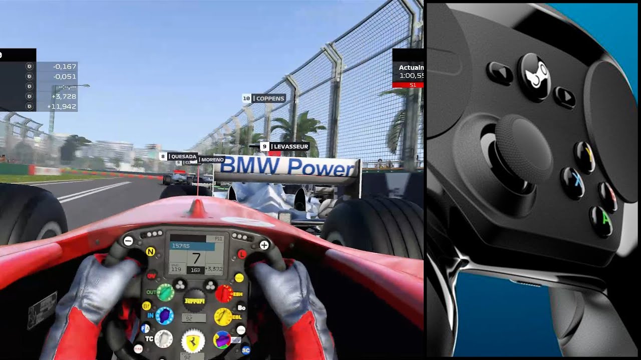 F1 2020 STEAM CONTROLLER GYROSCOPE - YouTube