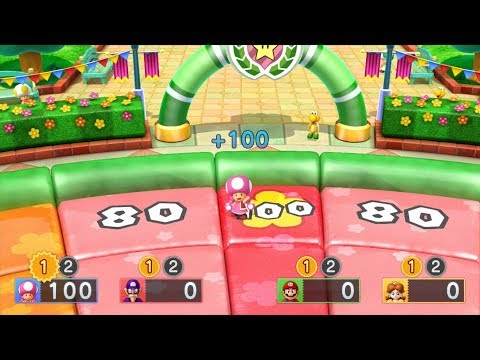 Mario Party 10 Mario Party #191 Toadette vs Waluigi vs Mario vs Daisy Mushroom Park Master Difficult
