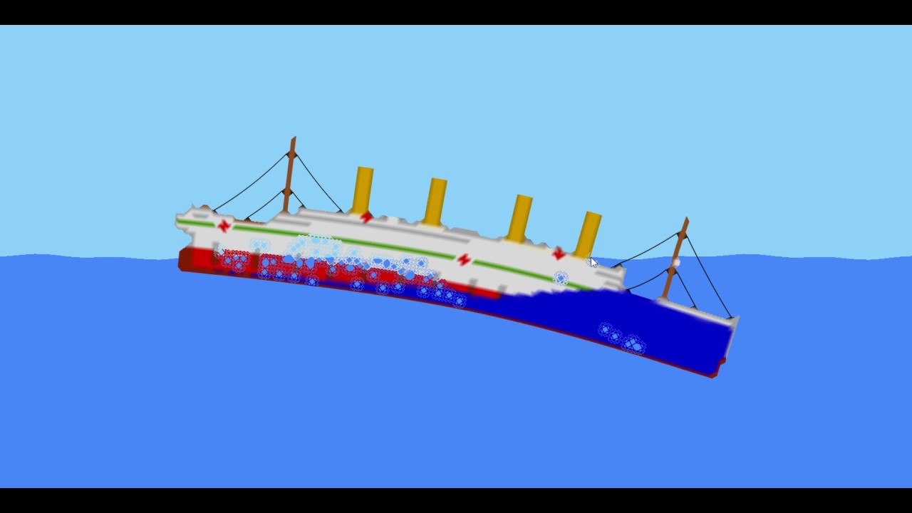 Sinking simulator Disater of Britannic 21.11.1916 - YouTube