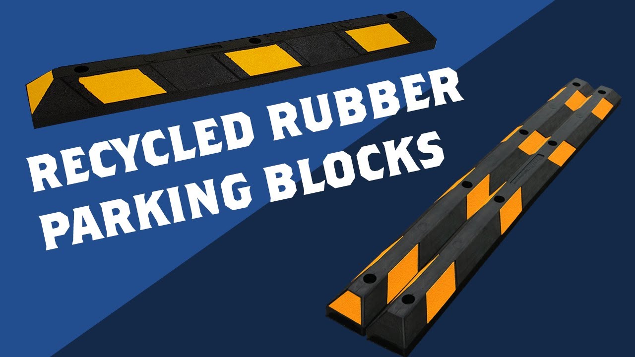 Recycled Rubber Parking Blocks - Traffic Safety Store - YouTube