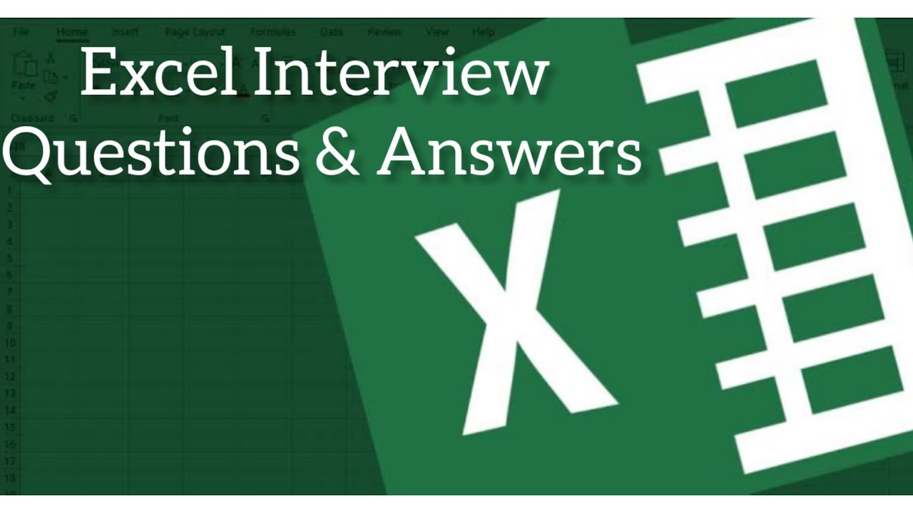 EXCEL INTERVIEW QUESTIONS AND ANSWERS - Part 2 || Excel Tutorial for ...