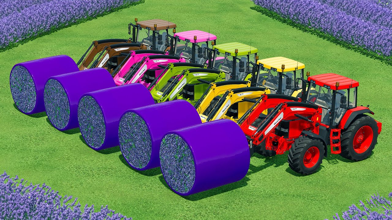 HARVEST AND TRANSPORT LAVENDER BALES WITH JOHN DEERE TRACTORS - Farming ...