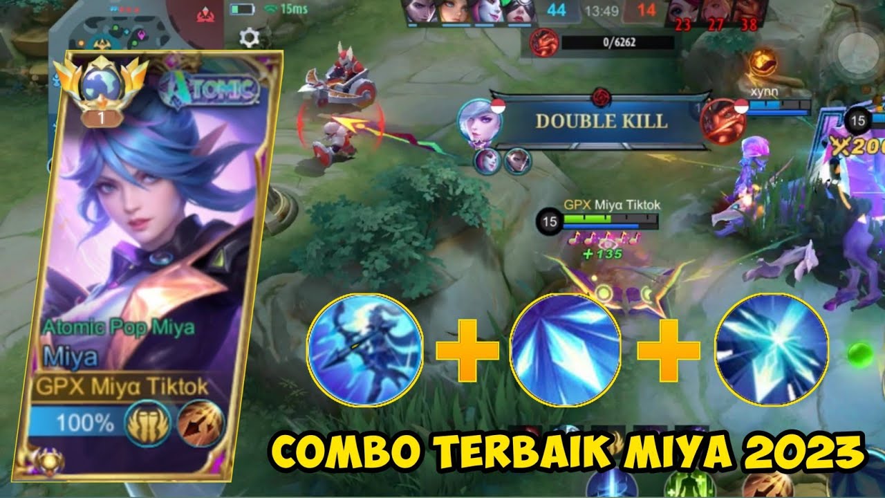 COMBO TERBAIK MIYA 2023! MUSUH SETEBAL APAPUN BAKALAN TEMBUS DAMAGE NYA! | TOP GLOBAL MIYA ...