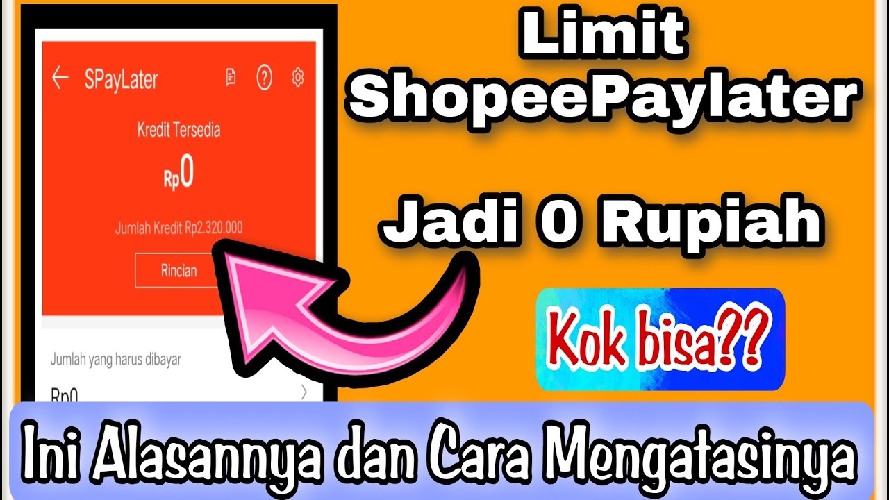 Limit ShopeePaylater dan Shopee Pinjam berubah jadi 0 Rupiah | Apa ...