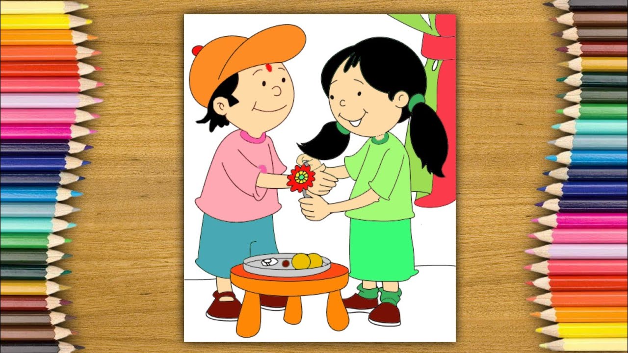 Raksha Bandhan drawing | Raksha Bandhan drawing for begginer | how to ...