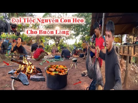 Đại TIỆC Nguyên CON Heo Cho Anh EM Cùng Làng GIÚP Hái Cà PHÊ || Whole ...