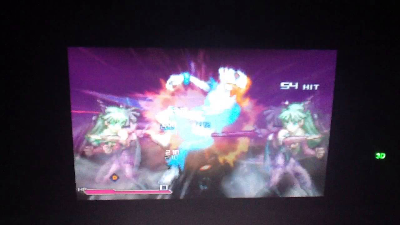 Project X Zone Chun-Lee and Morrigan finishing move, Shichisei Senkuu ...