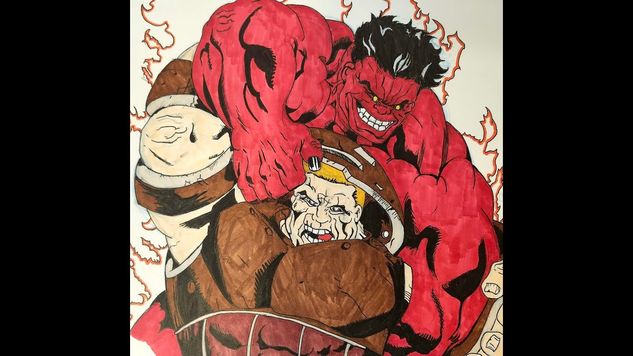 Red Hulk vs The Juggernaut - YouTube