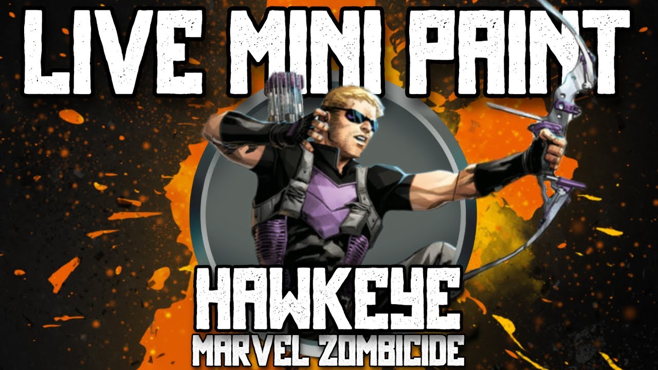 Tuesday Paint Stream! Painting Hawkeye from Marvel Zombicide - YouTube