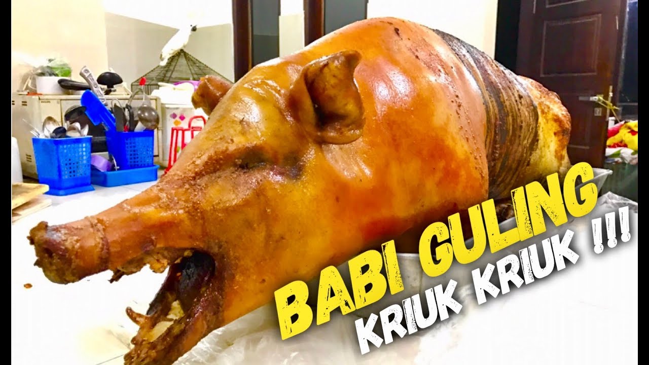 Crispy roast pig - Babi guling khas sulawesi dabu-dabu bakasang - YouTube