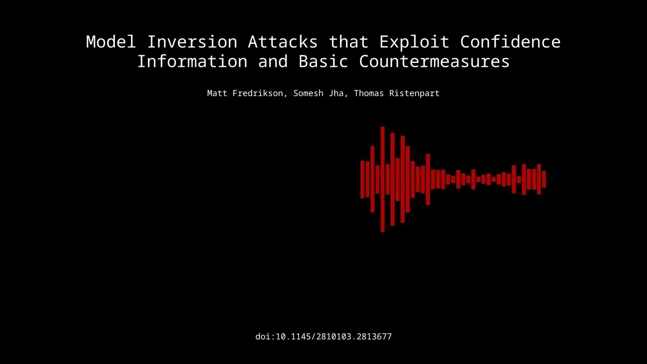 Fredrikson et al. - Model Inversion Attacks that Exploit Confidence Information and Basic ...